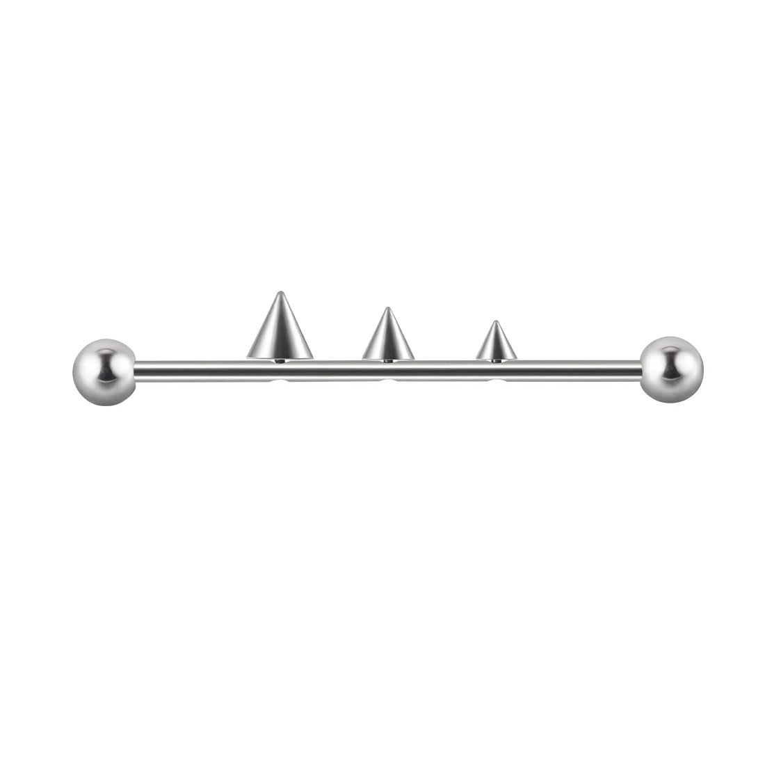 Spike industrial piercing cool industrial piercing with 3 spikes 14G 3