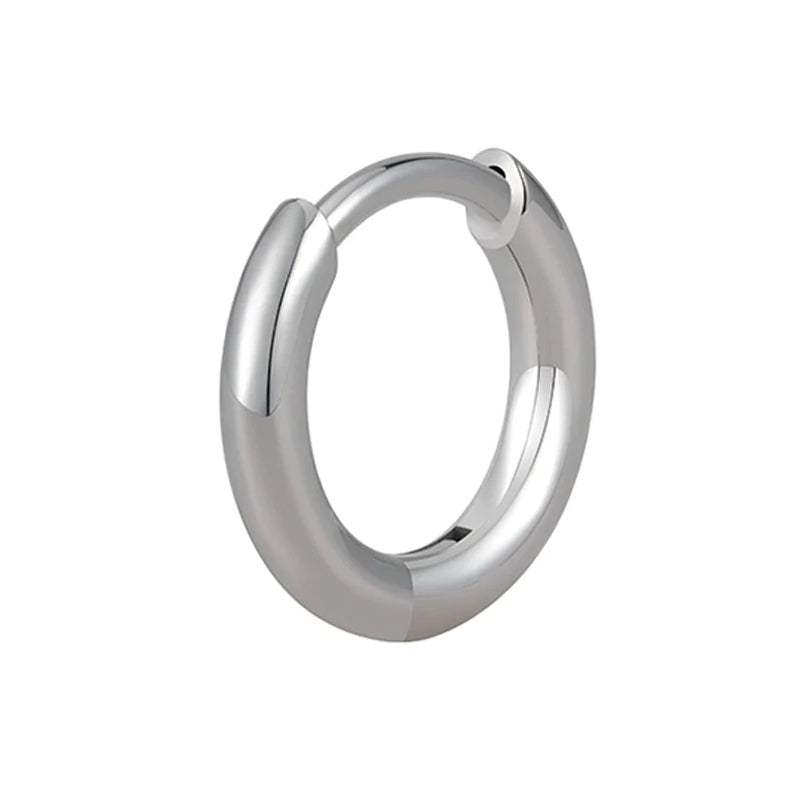 Anillo piercing hélice minimalista aros huggie titanio grado implante